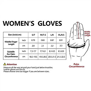 GSG Women's Driving Gloves Fingerless Leather Motorcycle Gloves Unlined Half Finger Black Small