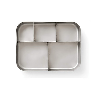 Bits Kits Stainless Steel Bento Box Lunch and Snack Container for Kids and Adults, 5 Sections