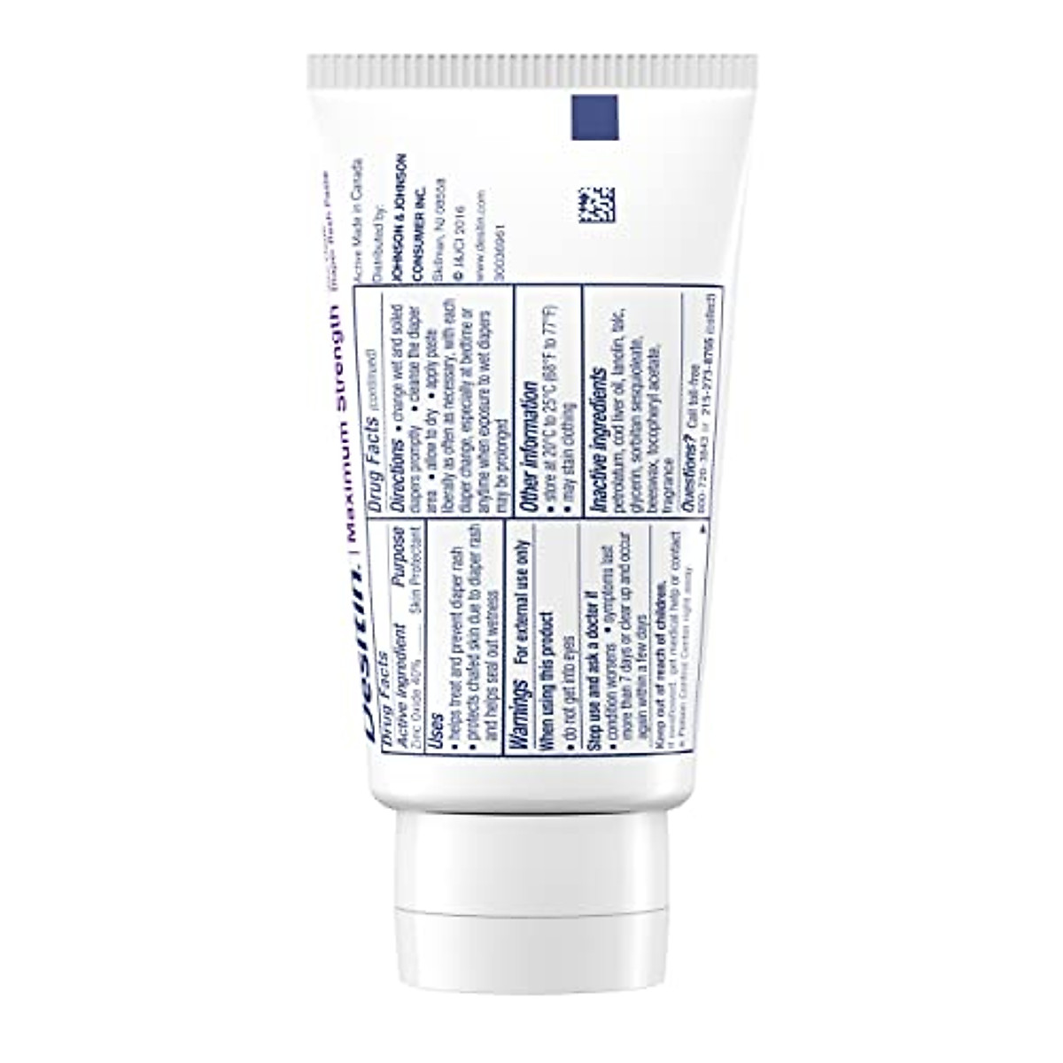 Desitin Maximum Strength Baby Diaper Rash Cream with 40% Zinc Oxide for Treatment, Relief & Prevention, Hypoallergenic, Phthalate- & Paraben-Free Paste, Travel Size, 2 oz (Pack of 6)