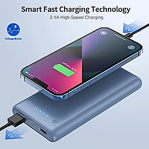 Power Bank 26800mAh Portable Charger,High Capacity Charging External Cell Phone Battery Pack with 2 Outputs Ports Compatible with iPhone 13/12/ 11, Android Samsung Galaxy/Pixel/Tablet & etc(Blue)