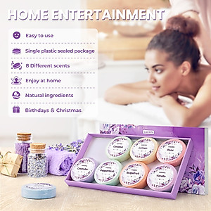 CalmNFiz Shower Steamers Aromatherapy 8 Pack Bath Bombs Essential Oil Self Care Mother's Day, Birthday Gift for Men and Women Who Have Everything