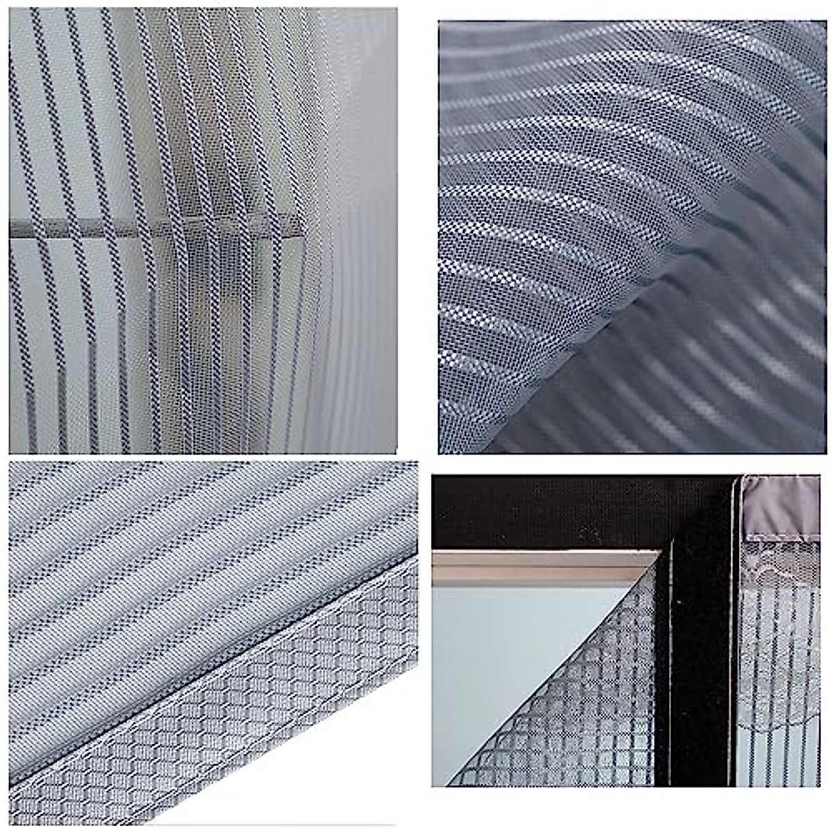 Magnetic Screen Door Pet and Kid Friendly Mosquito Curtain Self Sealing Mesh Curtain Full Frame Hook & Loop for Patio Doors -D-100x220cm(39x87inch)