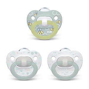 NUK Orthodontic Pacifier Value Pack, Boy, 0-6 Months (Pack of 3)