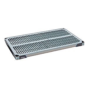 METRO MetroMax i MX2442G Plastic Industrial Shelf with Grid Mat, 24" x 42"