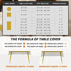 GEEORY Halloween Ghost Tablecloth, 60 x 84 Inch Rectangle Black and White Spooky Holiday Decorative Table Cover, Decoration for Kitchen Dinning Indoor Outdoor Dinner Party GTC030-84