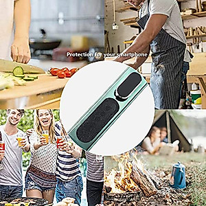 Phone Speaker Dustproof Stickers Protector, Mesh Speaker Anti Dust Adhesive Cover, Included Anti Dust Plug, Phone Port Cleaning Brush and Tweezer Compatible with iPhone 13, 12 Pro Max, 11 (Black)