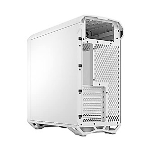 Fractal Design Torrent Compact White - Clear Tint Tempered Glass Side Panel - Open Grille for Maximum air Intake - Two 180mm PWM Fans Included - Type C - ATX Airflow Mid Tower PC Gaming Case