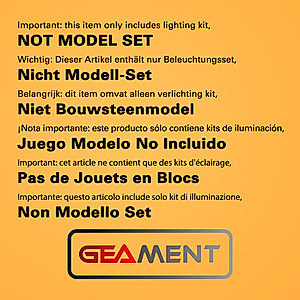 GEAMENT LED Light Kit Compatible with Medieval Blacksmith - Lighting Set for Ideas 21325 Building Model (Model Set Not Included)