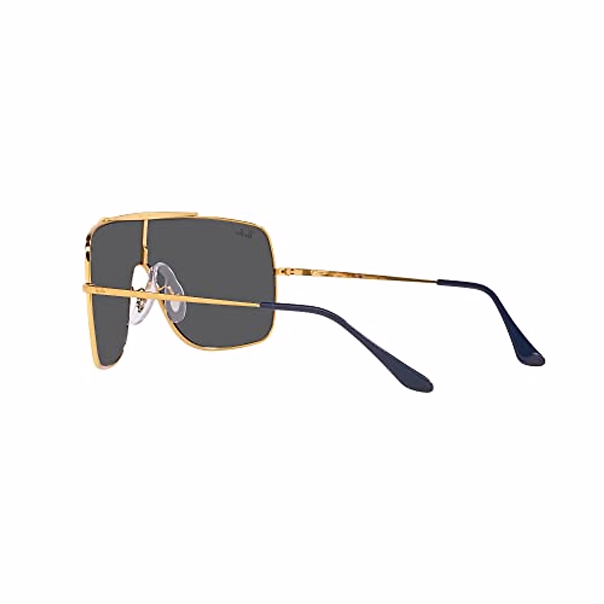 Ray-Ban RB3697 Wings II Square Sunglasses, Legend Gold/Dark Grey, 35 mm