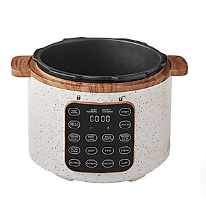 Generic Pioneer Woman 6 Qt Pressure Cooker,Linen Speckle,Wood Grain, Blinking Display, Touch Control