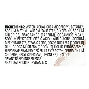 Love Beauty And Planet Body Wash Softened, Visibly Glowing Skin Coconut Water and Vitamin C Made with Plant-Based Cleansers and Skin Care Ingredients 32.3 fl oz