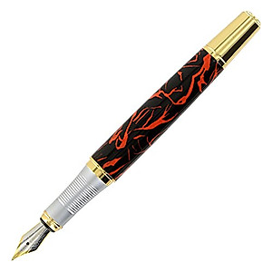 JinHao 250 Fountain Pen (Medium, Black & Red)