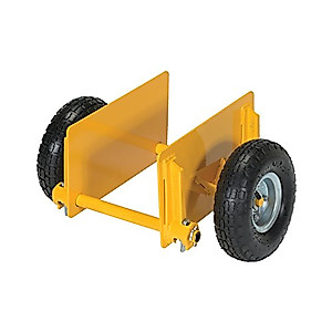 Vestil PLDL-ADJ-10PN Steel Adjustable Panel Dolly with Pneumatic Wheels 20-7/8 in. x 15 in. x 11-1/2 in. 600 Lb. Capacity Yellow