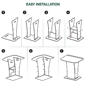 YITAHOME Portable Podium-47 Inches Tall Lectern with Handle for Church, Weddings, and Conferences with Reading Surface and Storage Shelf