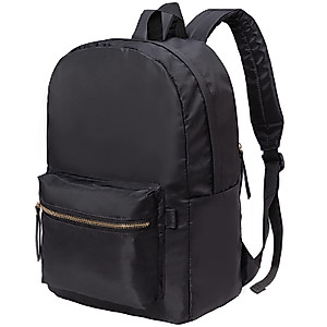 HawLander Lightweight School Backpack for Women or Teen Girls, Mid-Volume 20.0L, Black