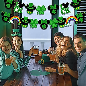 St Patricks Day Decorations Happy St Patricks Day Banner Shamrock Clover Hanging Garland Irish Theme Party Lucky Decor Supplies