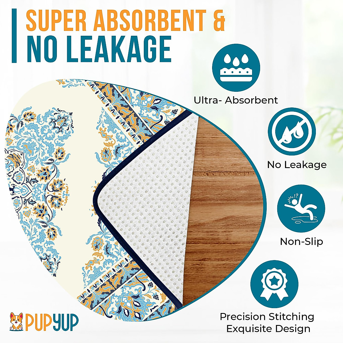 Washable Pee Pads for Dogs 72x72 - Extra Large Super Absorbent Reusable Dog Training Pads, Waterproof Non-Slip Leakproof Whelping Pad, Pee Pads for Dog Floor, Bed