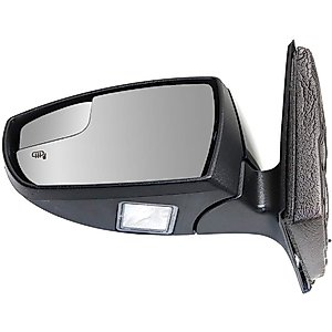 Kool Vue Driver Side Power Heated Mirror for Ford Focus 2012-2014 With Signal Light, Spotter Glass & Puddle Lamp Paintable