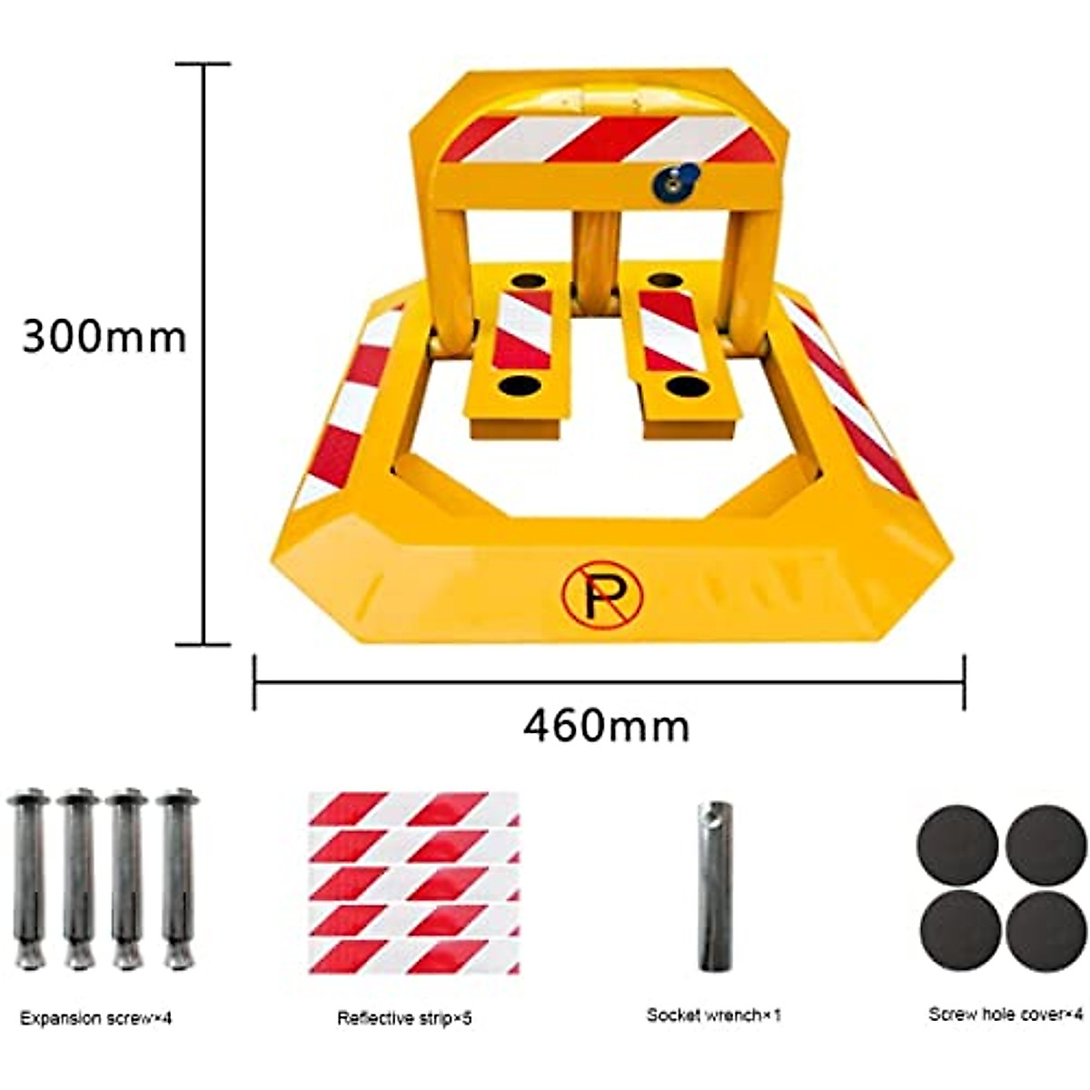HEIMP Parking Post, Parking Barrier, for Parking Lot Car Wheel Parking Blocks, Car Ground Lock, Parking Space Lock, Parking Pile Parking Space Lock Parking