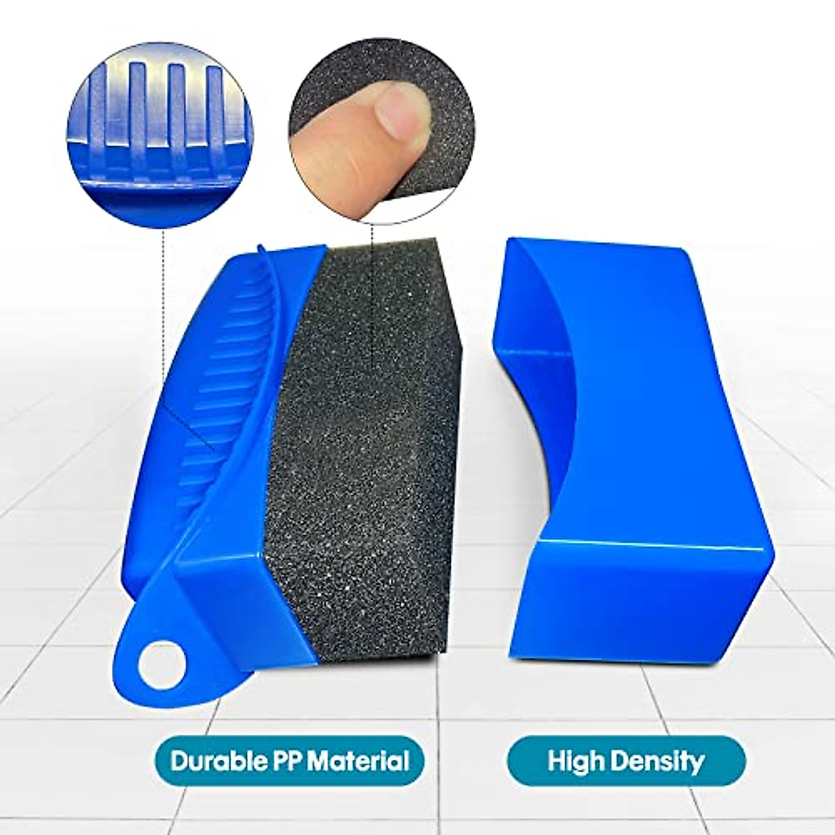 Tire Shine Dressing Applicator Pad, Tire Foam Applicator Sponges Contour Tire Wheel Shine Car Cleaning, Reusable Tire Sponges Applicator Pads Tire Wax Wipe with Lid