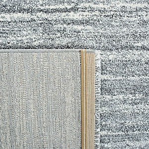 SAFAVIEH Cyrus Shag Collection 8' x 10' Grey/Ivory CYR128F Modern Abstract Non-Shedding Living Room Bedroom Dining Room Entryway Plush 0.8-inch Thick Area Rug