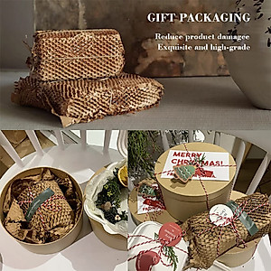 Honeycomb Kraft Packing Paper 11.8" W x 32.8' L,Eco Friendly Recycled Cushioning Wrapping Roll Alternative to Bubble Cushioning Wrap or Packing Peanuts (12 Inch x 32.8 Feet)