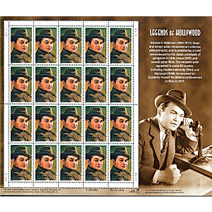 Edward G. Robinson Legends of Hollywood Collectible Stamp Sheet of 20 33¢ Stamps Scott 3446