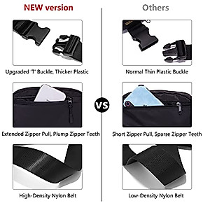 Fanny Packs for Kids Boys Girls Yoga Women Slim Women, Ginsco Waterproof Waist Bag with Adjustable Strap Mini Belt Bag Fashion Waist Pack Fits Running Jogging Work Out Travel Black M101