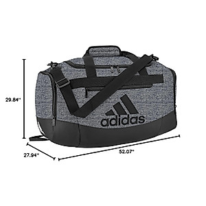 adidas Defender 4 Small Duffel Bag, Jersey Onix Grey/Black, One Size