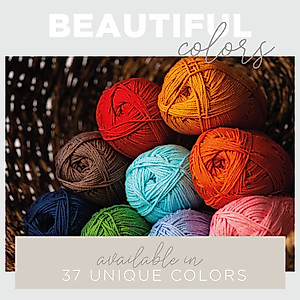 Lion Brand 24/7 Cotton Yarn, Yarn for Knitting, Crocheting, and Crafts, Silver, 3 Pack