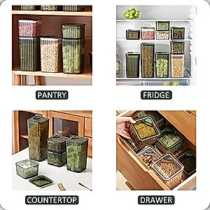 Annaklin Airtight Food Storage Containers for Pantry 6 Pack, Kitchen Storage Containers with Lids Airtight Stackable, Insect Proof, Pantry Organization and Storage Containers, Clear Canister Set