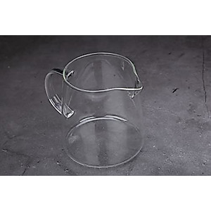 JIEJE Small Glass Pitcher, 8.5 Ounces, Glass Tea Pitcher, Glass Milk Pitcher, Glass Creamer Pitcher, Mini Glass Pitcher (1 Pack)