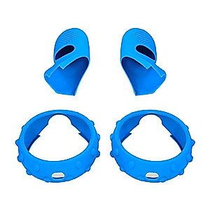 Protective Silicone Cover for Oculus Quest, VR Headset Gaming Controller Low-Profile Full Sensor Tracking Case Skin Set