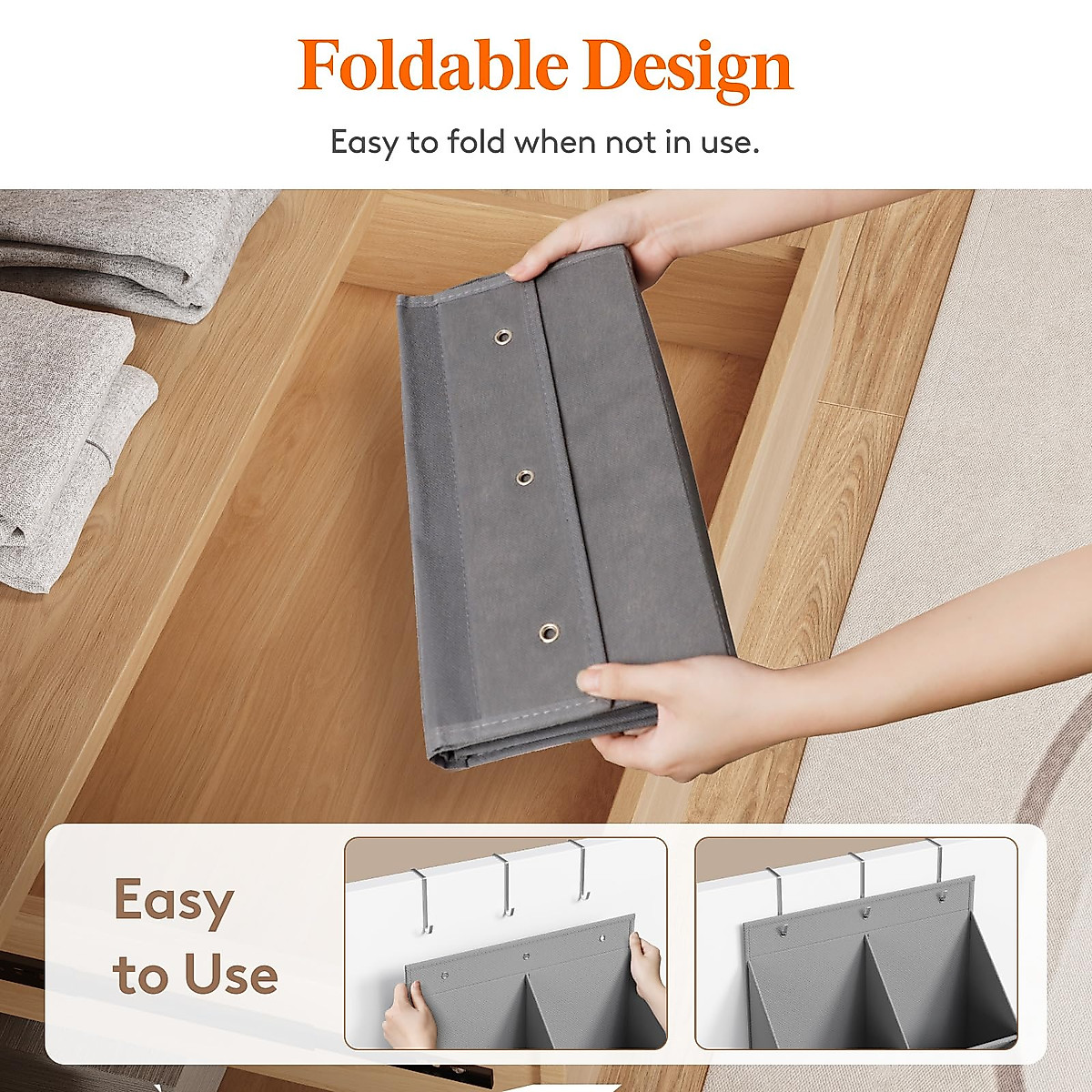 Lifewit Over the Door Shoe Organizers, 1 Pack Hanging Shoe Rack with 11 Pockets, 5 Layers Shoe Holder for Closet Door Storage Includes Boots, Toys, Water Bottles, Daily Necessities, Grey