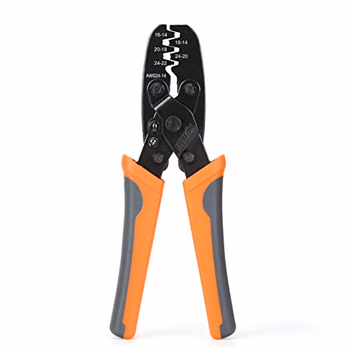 iCrimp Non Insulated Open Barrel Terminal Crimp Tool - Wire Crimper for Molex, Delphi, AMP/Tyco, Harley, PC/Computer, Automotive 24-14 AWG