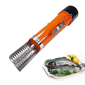 Powerful Electric Fish Scraper Cordless Fish Scaler Cleaner Automatic Fish Scale Remover with a Manual Scaler