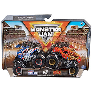 Monster Jam, Official Lucas Stabilizer Vs. Jester Die-Cast Monster Trucks, 1:64 Scale, Kids Toys for Boys Ages 3 and up