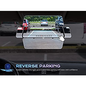 Pelsee P12 Mirror Dash Cam, 12'' 1440P QHD Front and Rear View Mirror Camera, Dual Dash Cam for Cars and Trucks, Night Vision, Voice Control, Parking Assistance, Reversing Assistance