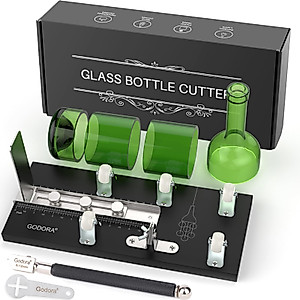 Premium Glass Cutter for Bottles & Glass Cutter Bundle - DIY Glass Bottle for Cutting Beer, Wine or Soda Round Bottles & Mason Jars, Perfect Bottle Cutter
