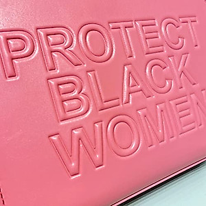 Protect Black Women Purse Vegan Leather Bag,Fashion Tote Bag for Women with Shoulder Strap & Zipper handbags（BLACK）