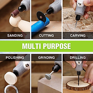 WORKPRO Cordless Rotary Tool Kit with 71pcs Accessories, 3 Variable Speeds, USB Rechargeable Mini Rotary Tool for Engraving, Sanding, Polishing, Carving, Cutting, DIY Crafts