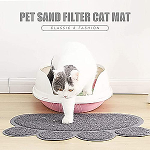 Cat Litter Mat, GOLDCHAMP Premium PVC Feeding Mat with Non-Slip & Waterproof Back Easy to Clean, for Small Size Pet 30 * 40cm 2PCS