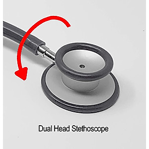 EMI Premium Clinical Lightweight 4oz Stethoscope with Rotating Dual Head - Purple - Perfect for Nurses and Medical Professionals