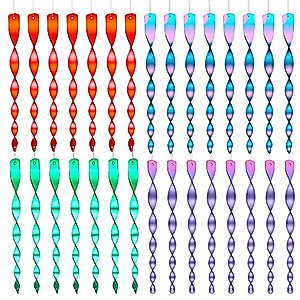 Hausse 30 Pack Bird Repellent Reflectors Scare Rods, Hanging Colorful Plastic rod Reflective Bird Deterrent Device, Glossy Finish Garden Decorative Scare Bird Away, Like Woodpeckers, Pigeons and Geese