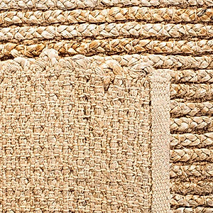 SAFAVIEH Cape Cod Collection 3' x 5' Natural CAP355A Handmade Braided Jute Area Rug