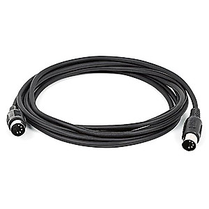 Monoprice MIDI Cable - 10 Feet - Black, 5 Pin DIN Connectors, Molded Connector Shells