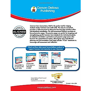 Carson-Dellosa Common Core Connections Math Workbook, Grade 4, Ages 9 -10, 96 Pages