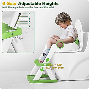 Rabb 1st Potty Training Seat, Upgrade Toddler Toilet Seat for Kids Boys Girls, 2 in 1 Potty Training Toilet, Splash Guard Anti-Slip Pad Step Stool