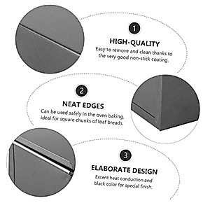 SHOWERORO 2pcs Toast Box Mini Cake Mold Wedding Cake Plates Mini Cupcake Pan Loaf Pan Bread Loaf Baker Bread Baking Tray Kitchen Supplies Baking Supplies Baking Bread Molds Cast Iron Square