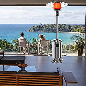 Garden Patio Heater,Outdoor Patio Heater,46000 BTU Propane Based Classic Design With Wheels,Easy Set Up,Commercial & Residential Tent Heater Camping Portable